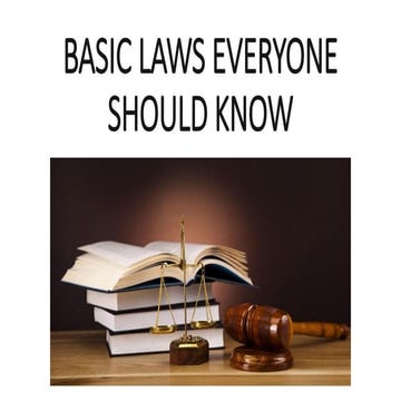 Basic laws everyone should know as an Indian Citizen | PDF