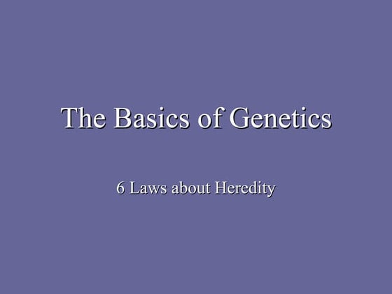 Genotypes and phenotypes | PPTX