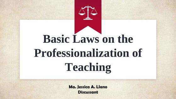 Professionalization of Teaching | PPTX