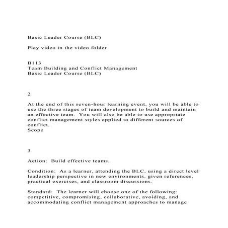 Basic Leader Course (BLC) Play video in the video folder.docx