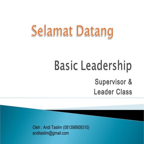 Basic leadership | PPT