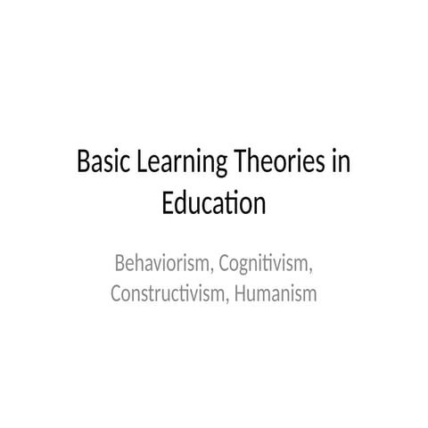 Basic Learning Theories for education.pptx