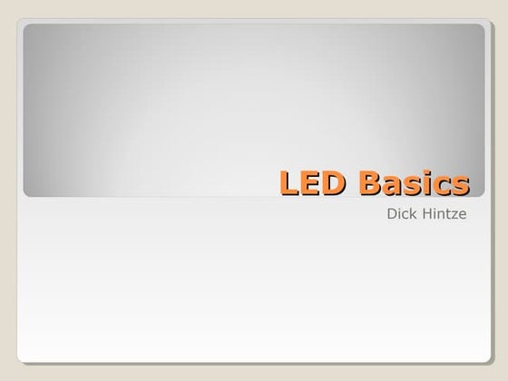 Led basics | PPT