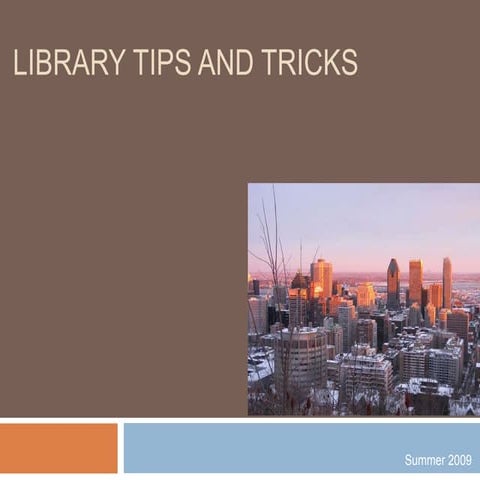 Beginning library research | PPT