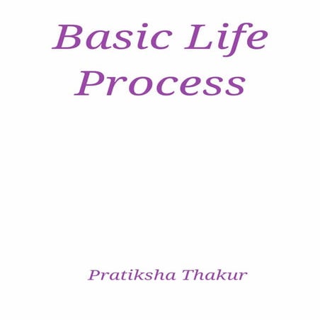 Basic Life Processes | PDF