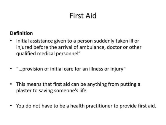 Principles of first aid | PPTX
