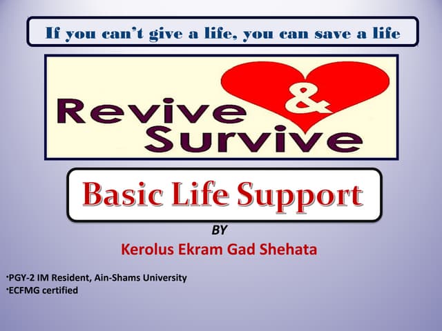 BASIC LIFE SUPPORT (ADULT) BLS | PPT
