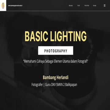 Basic Lighting Photography untuk Fotografer Pemula | PDF