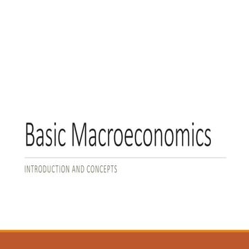 Basic macroeconomics lecture notes 1 | PDF