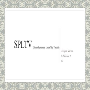 SPLTV SMA Global Prestasi (Karina X Science 2) | PPT