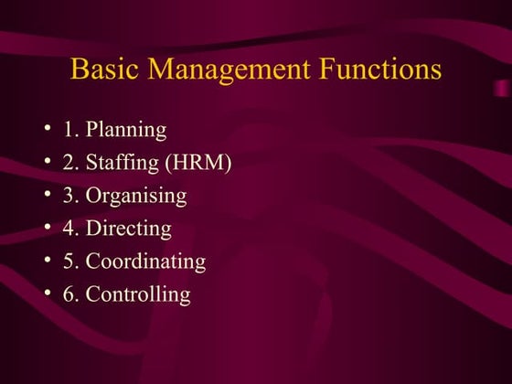 Five Functions of management. | PPT | Business | Business and Finance