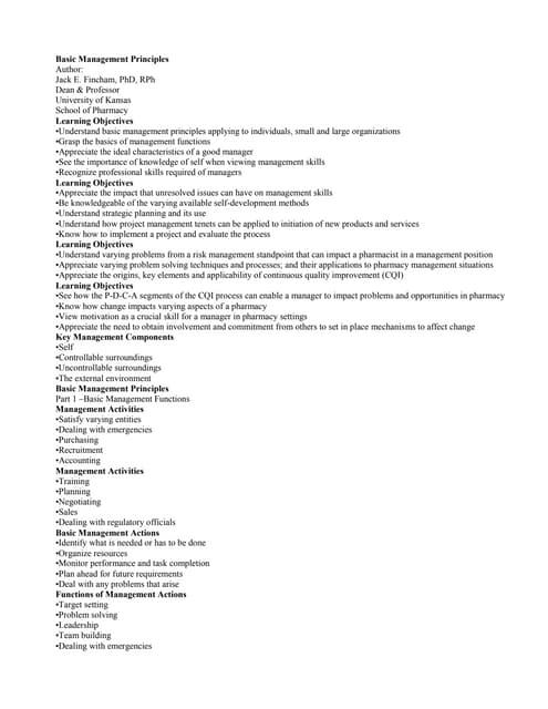 APMMK 0014 PRINCIPLES OF MANAGEMENT Syllabus content.pptx | Business ...