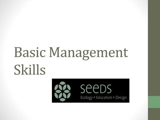 the Basic managerial skills | PPTX | Business Administration | Business