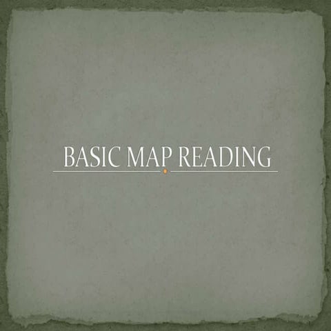 Basic map reading | PPTX