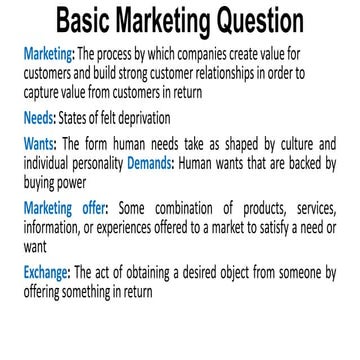 Basic marketing question | PPT