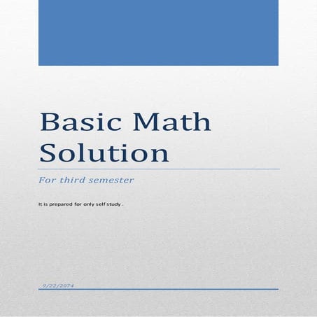 Basic Math Solution Pdf Programming Languages Computing 8652