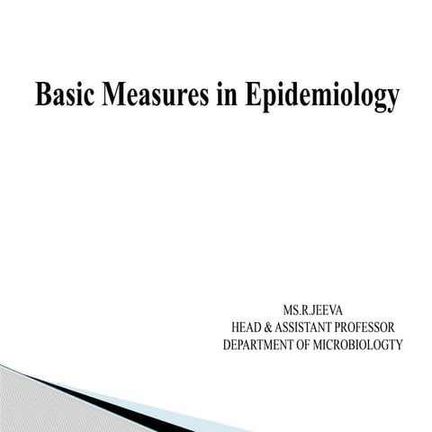 Basic Measures in Epidemiology, Measurement of Mortality,Measurement of Morbidity, Measurement ...