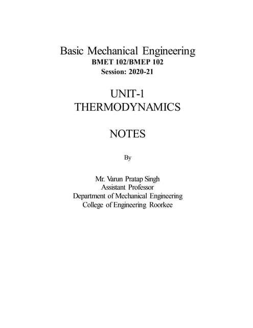 Introduction to thermodynamics | PPTX