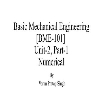 Basic Mechanical Engineering Unit-2 Numerical.pptx