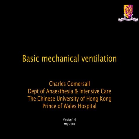 Basic Mechanical Ventilation | PPT