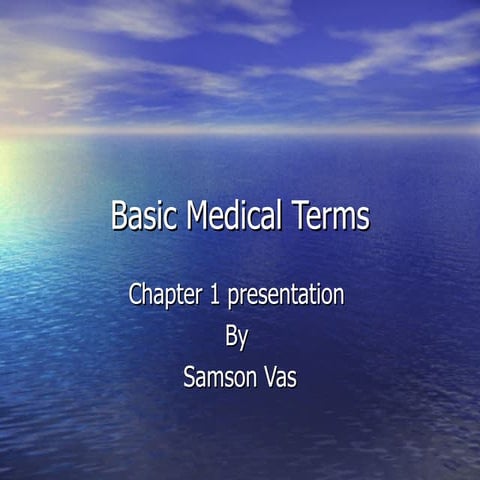 Basic Medical Terms | PPT