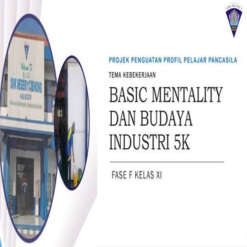 BASIC MENTALITY AND INDUSTRY CULTURE FOR VOCATIONAL SCHOOL | PPTX