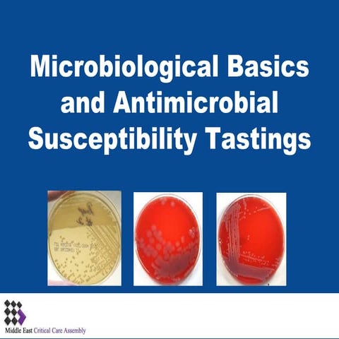 Microbiological Basics and Antimicrobial Susceptibility Tastings | PPTX