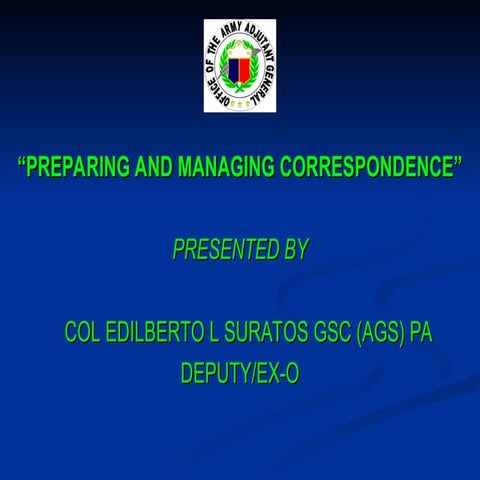 MILITARY CORRESPONDENCE.ppt