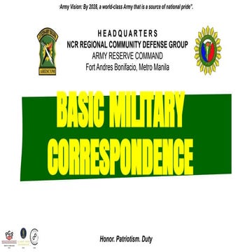 MILITARY CORRESPONDENCE.ppt