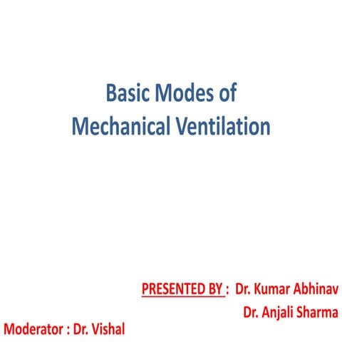 Basic mechanical ventilation settings | PPTX