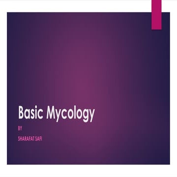 Basic Mycology by Abid................... | PPT