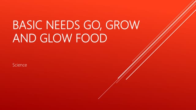 Go, glow, and grow food | PPT