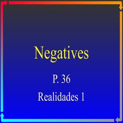 Basic Negatives | PPT