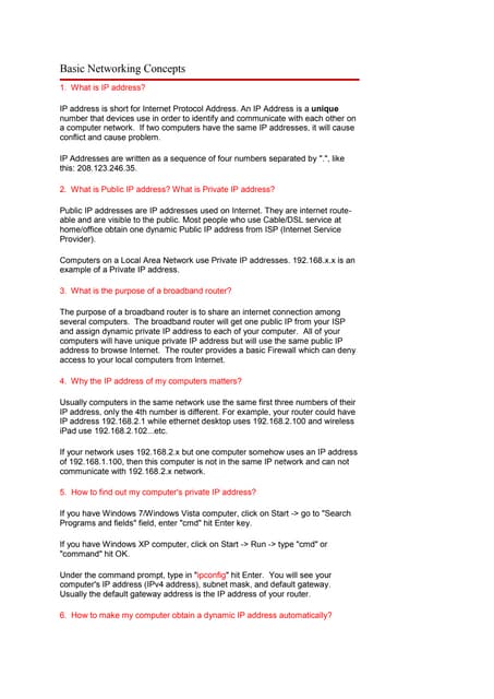 ASSIGNING A STATIC IP ADDRESS | PPTX | Computer Networking | Computing