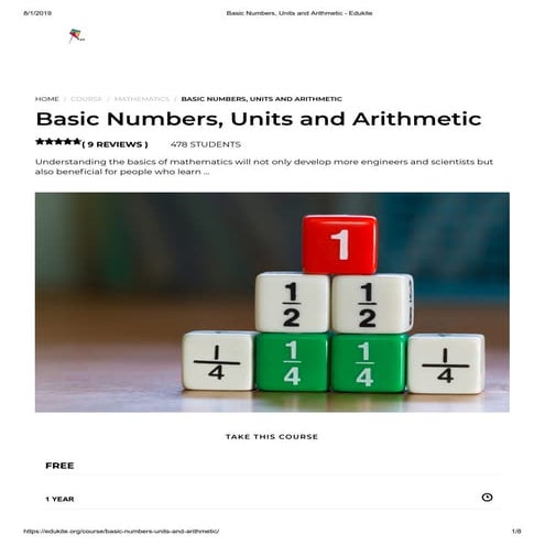 Basic Numbers, Units and Arithmetic - Edukite | PDF | Homework and ...