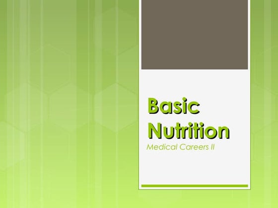 NUTRITION & HEALTH | PPT