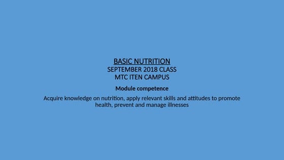 INTRODUCTION OF NUTRITION UNIT 1.pptx bsc nursing 2nd sem | PPTX