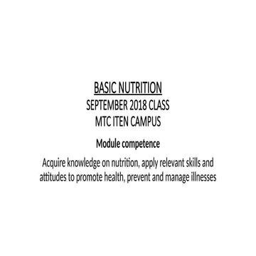 Nutrition, Carbohydrates, Proteins, Fats, Vitamins and Minerals | PPTX
