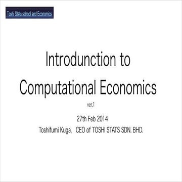 Basic of computational economics with MATLAB program | PDF | Internet | Computing