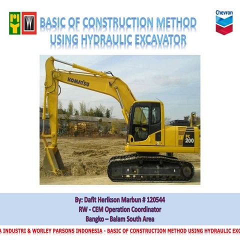 Basic of construction method using hydraulic excavator | PDF