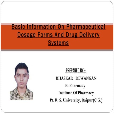 Basic of dosage forms | PPT