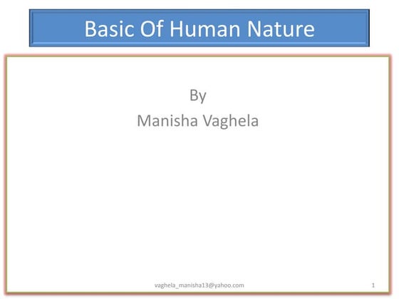 Human Nature Presentation | PPT | Genetics | Science
