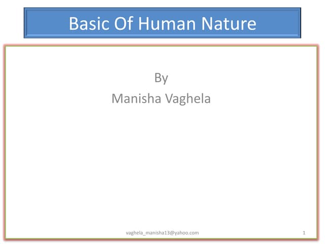 Human Nature Presentation | PPT