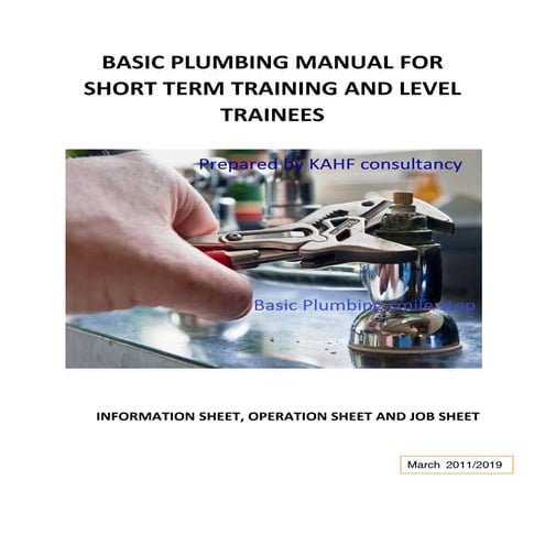 Basic plumbing manual | PDF