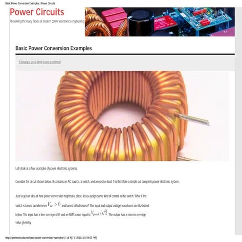 Basic power conversion examples | PDF