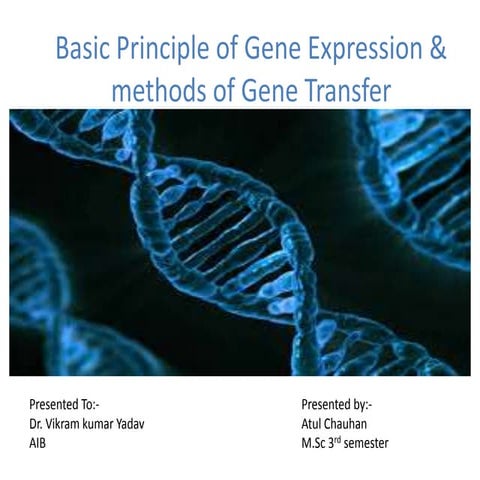 Basic principle of gene expression & methods of | PPTX