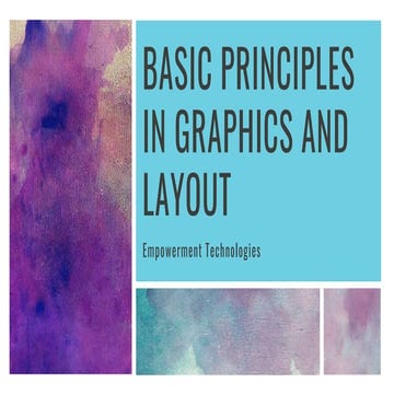 Basic principles in graphics and layout | PPTX
