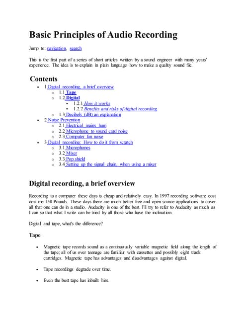 Home Recording Studio Signal Chain | PDF | Audio Production | Content ...