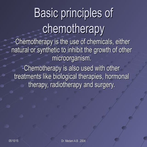 Basic principles of chemotherapy | PPT
