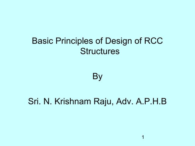 Design of rcc structures | PDF